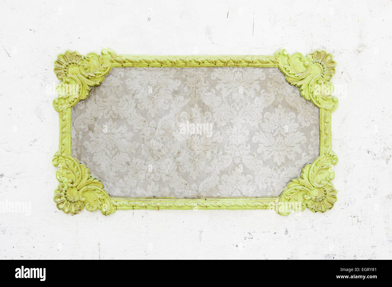 Decorated frame on a wall, detail of a picture frame Stock Photo - Alamy
