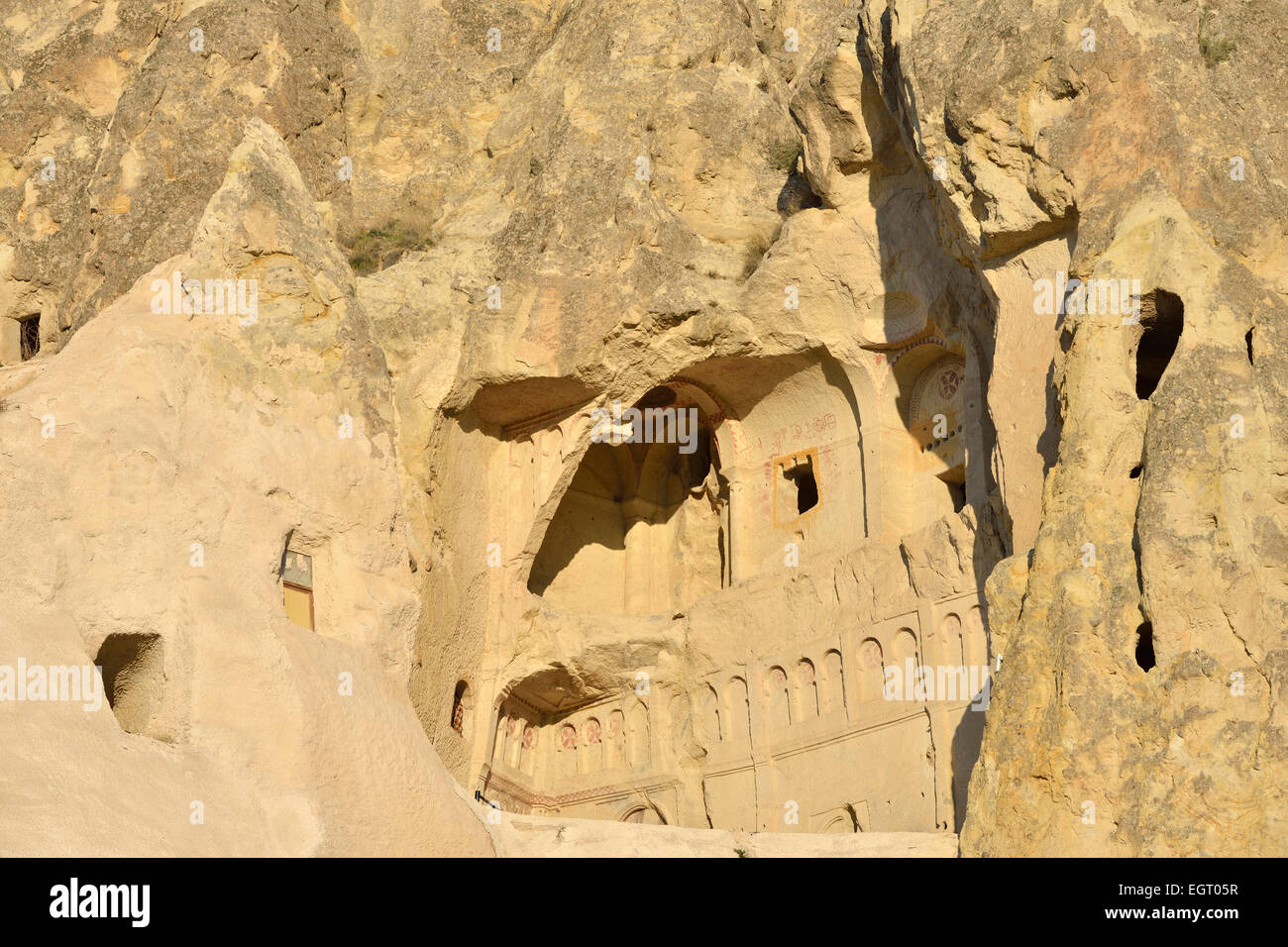 Exterior of the Karanlik (Dark) Church, Goreme Open Air Museum ...