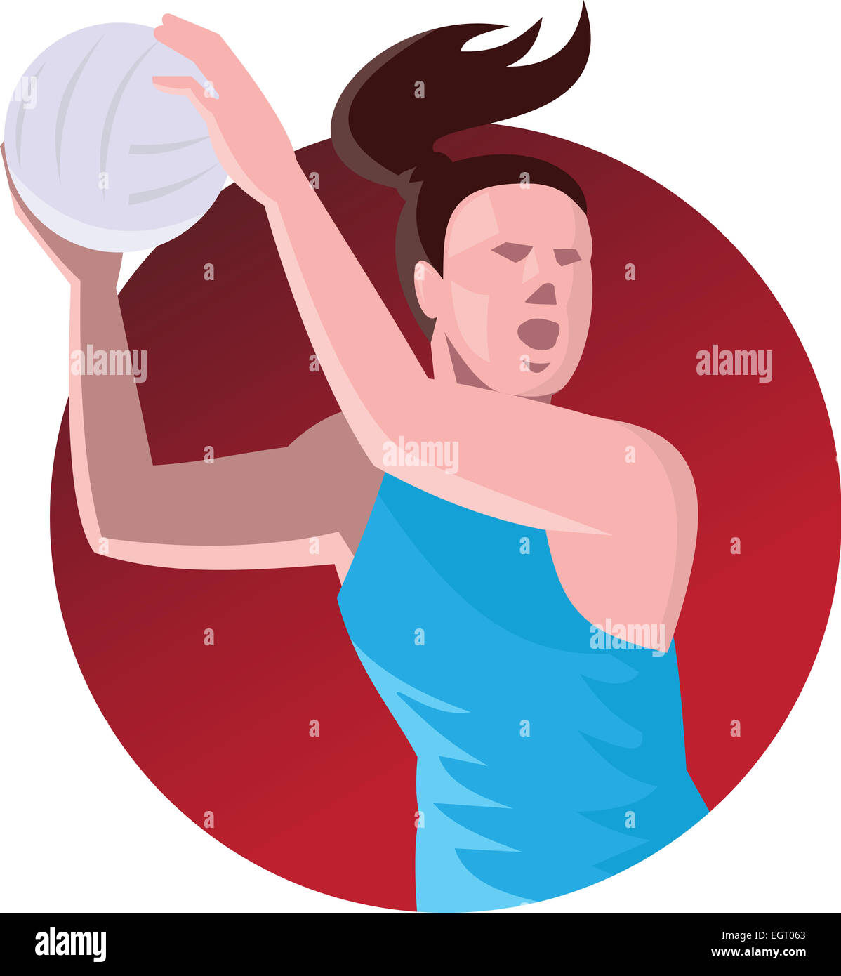Netball player throwing ball hi-res stock photography and images - Alamy