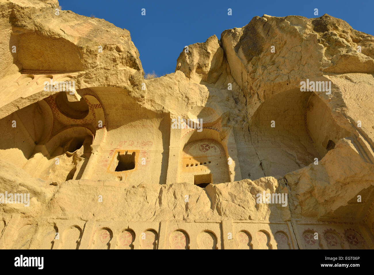 Exterior of the Karanlik (Dark) Church, Goreme Open Air Museum ...
