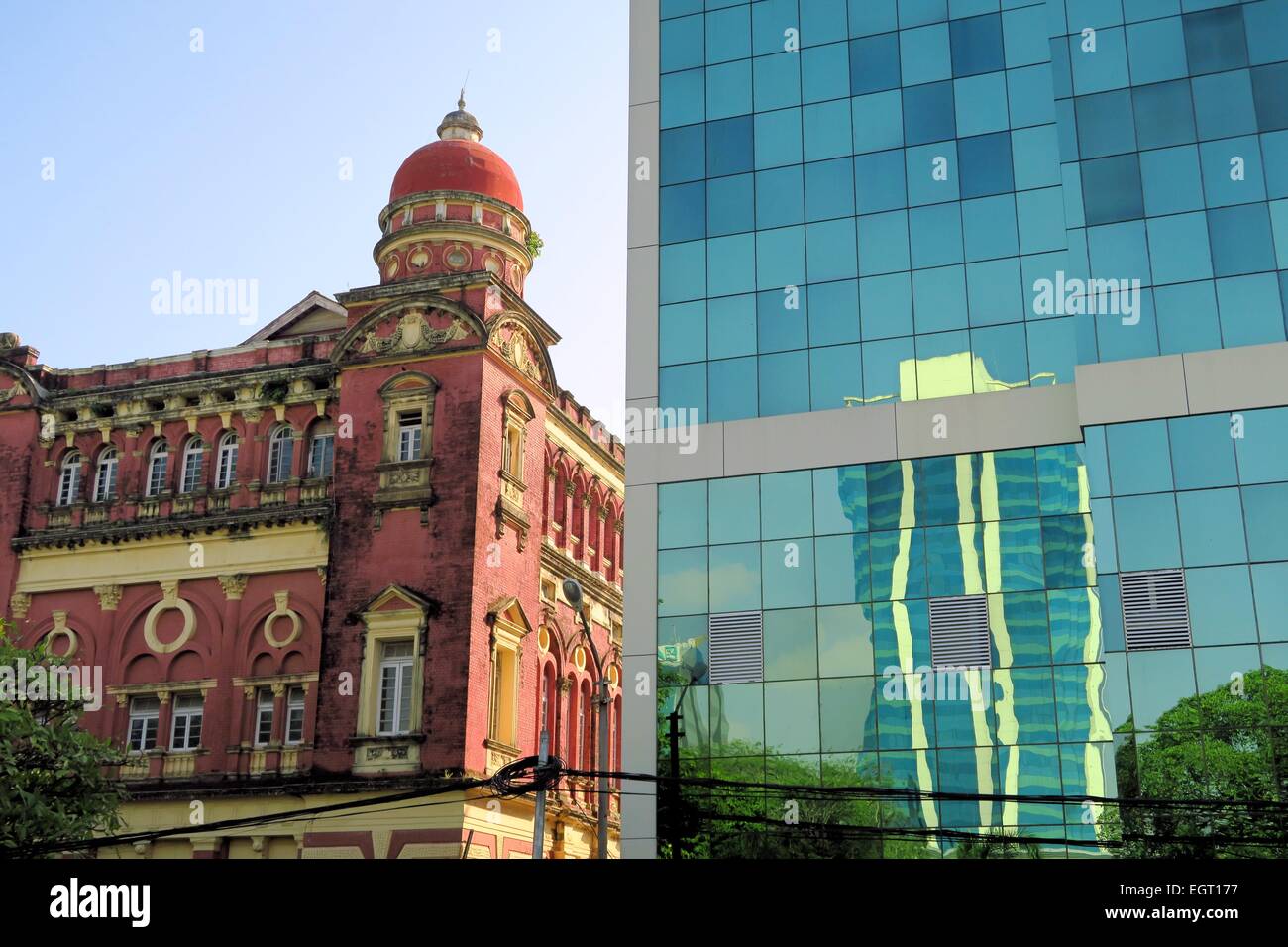 British colonial palace in Yangon, Myanmar Stock Photo - Alamy