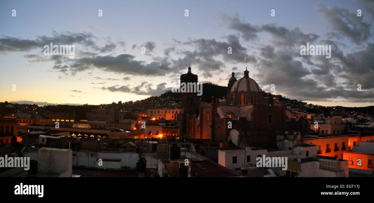 Cathedral of colonial town Zacatecas in Aguas Calientes, Mexico Stock ...