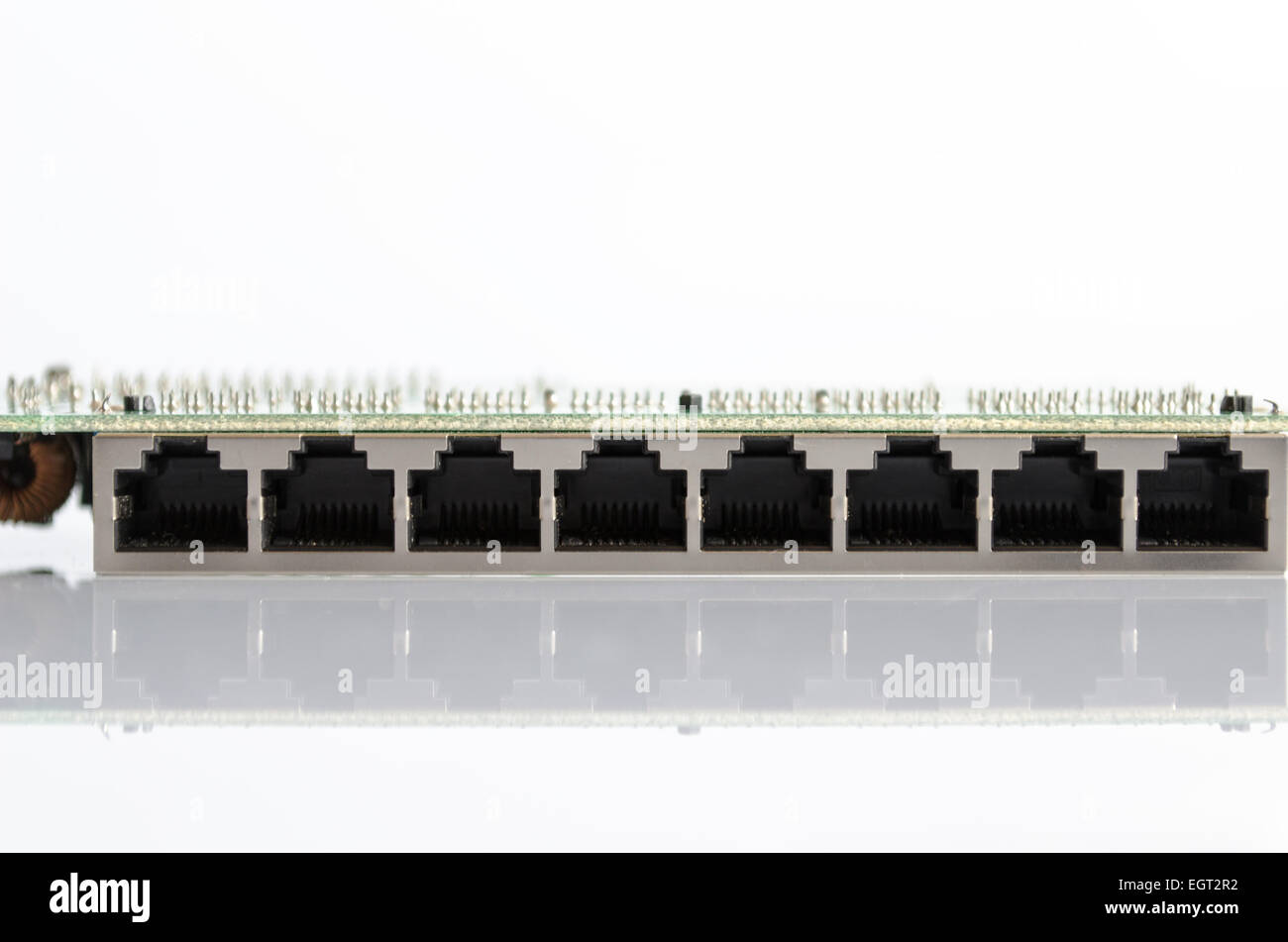 Router Switch uncased on isolated background Stock Photo - Alamy