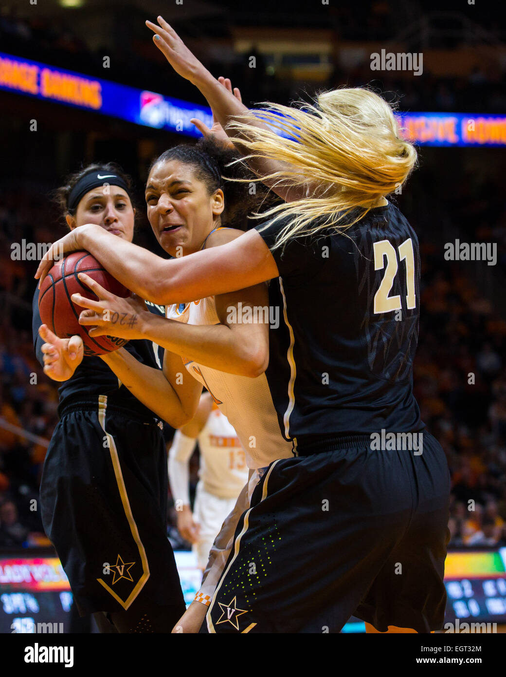 March 1, 2015: Cierra Burdick #11 of the Tennessee Lady Volunteers ...