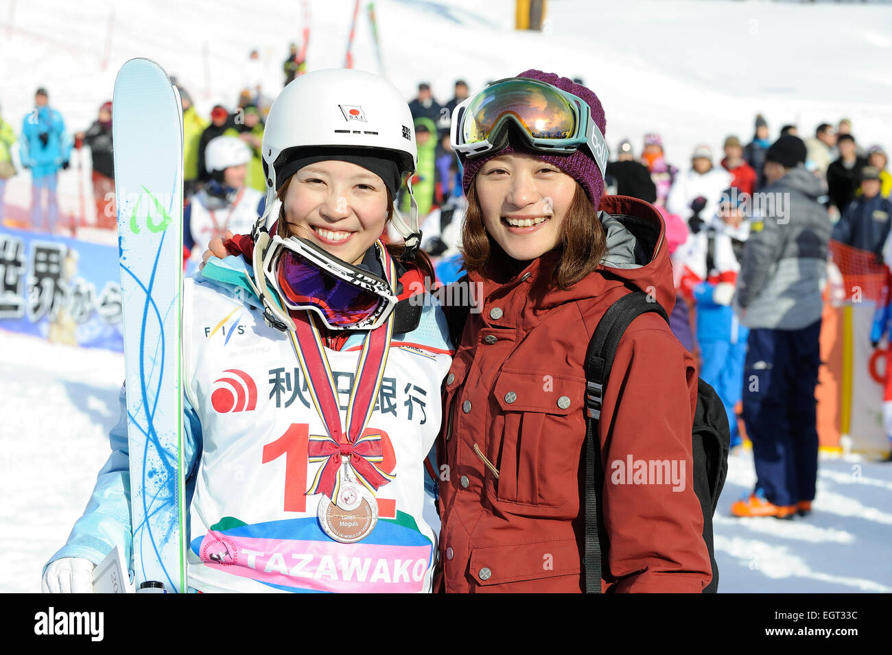 Tazawako, Akita, Japan. 28th Feb, 2015. (L-R) Junko Hoshino (JPN), Aiko ...