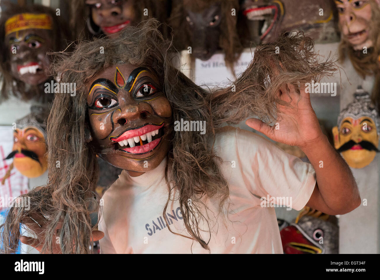 Mask Maker, Majuli Island Stock Photo - Alamy