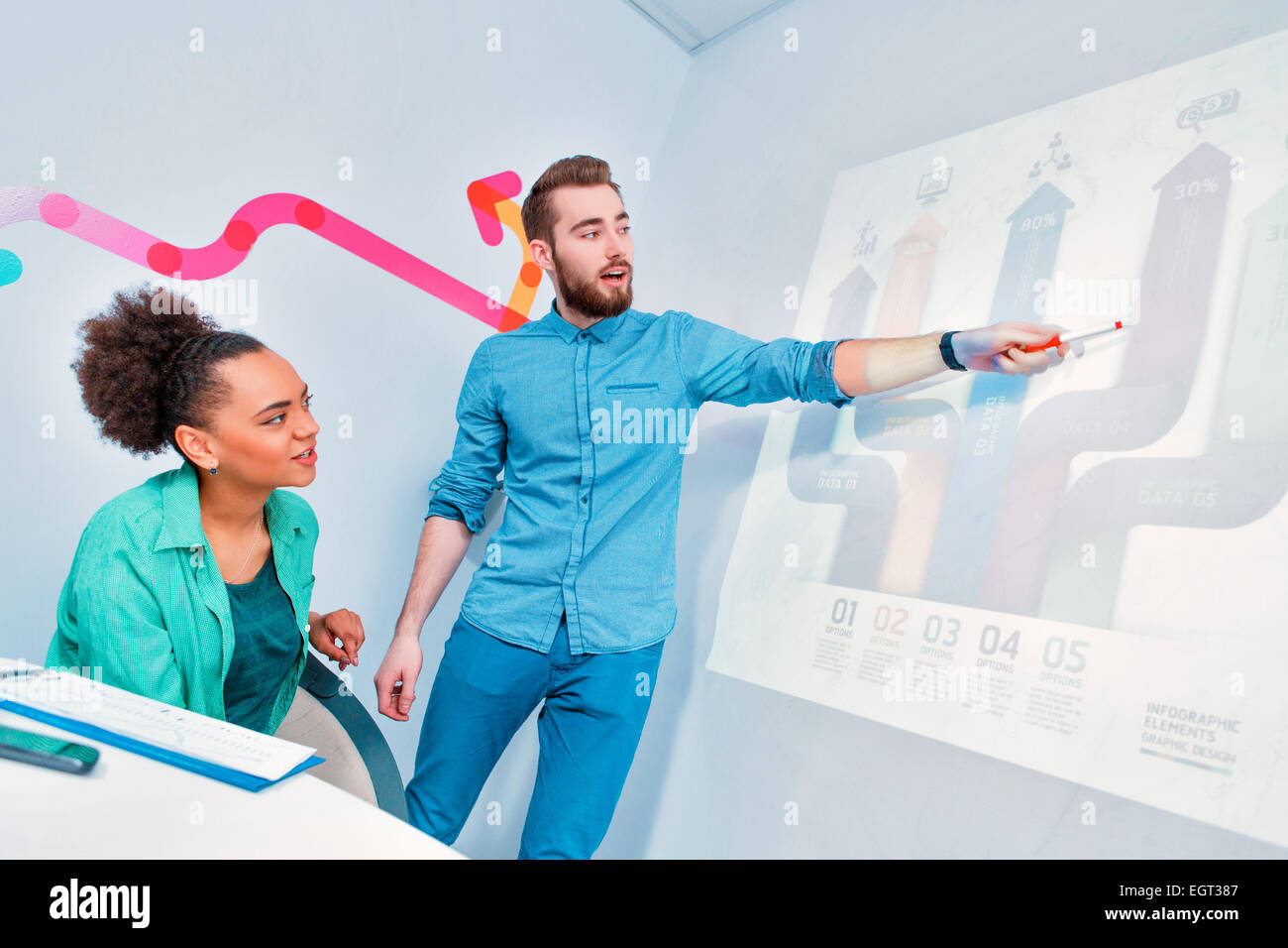 Young creative people at brainstorming Stock Photo - Alamy