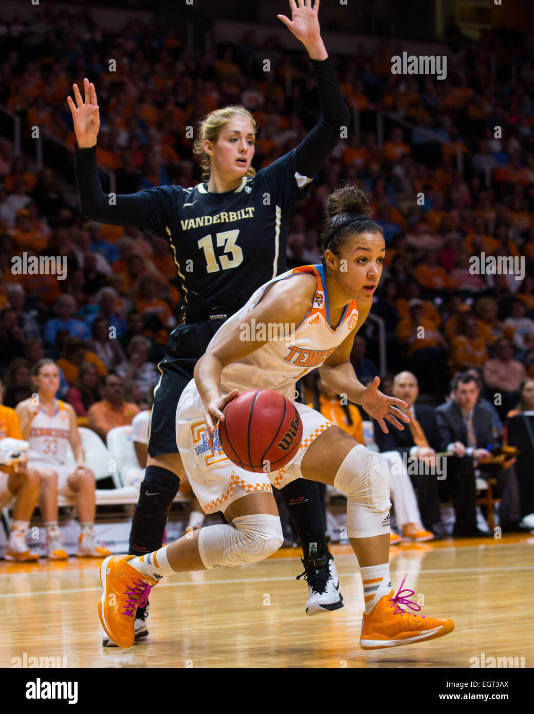 March 1, 2015: Andraya Carter #14 of the Tennessee Lady Volunteers ...