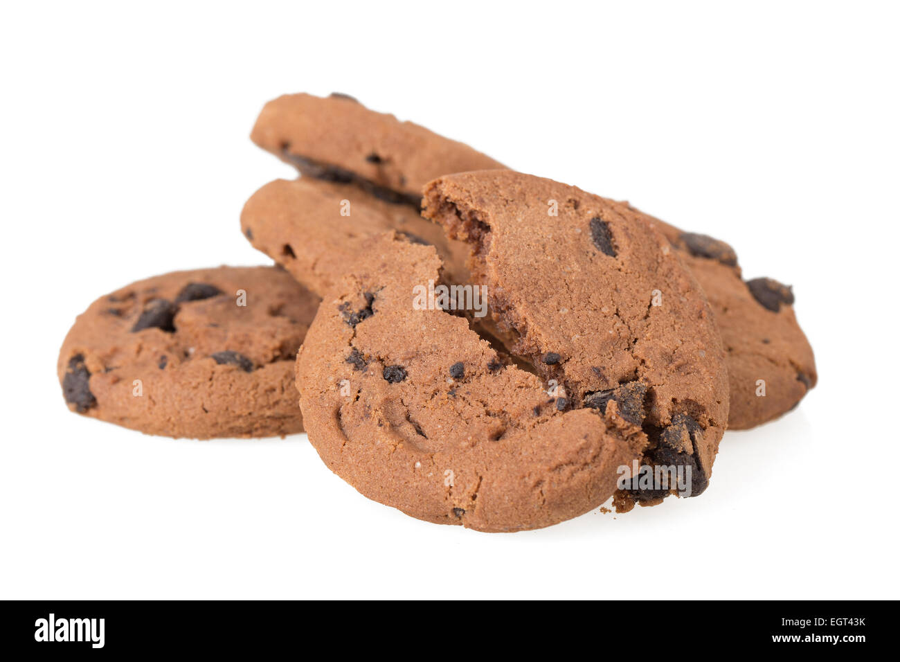 bitten cookie isolated on white background Stock Photo - Alamy