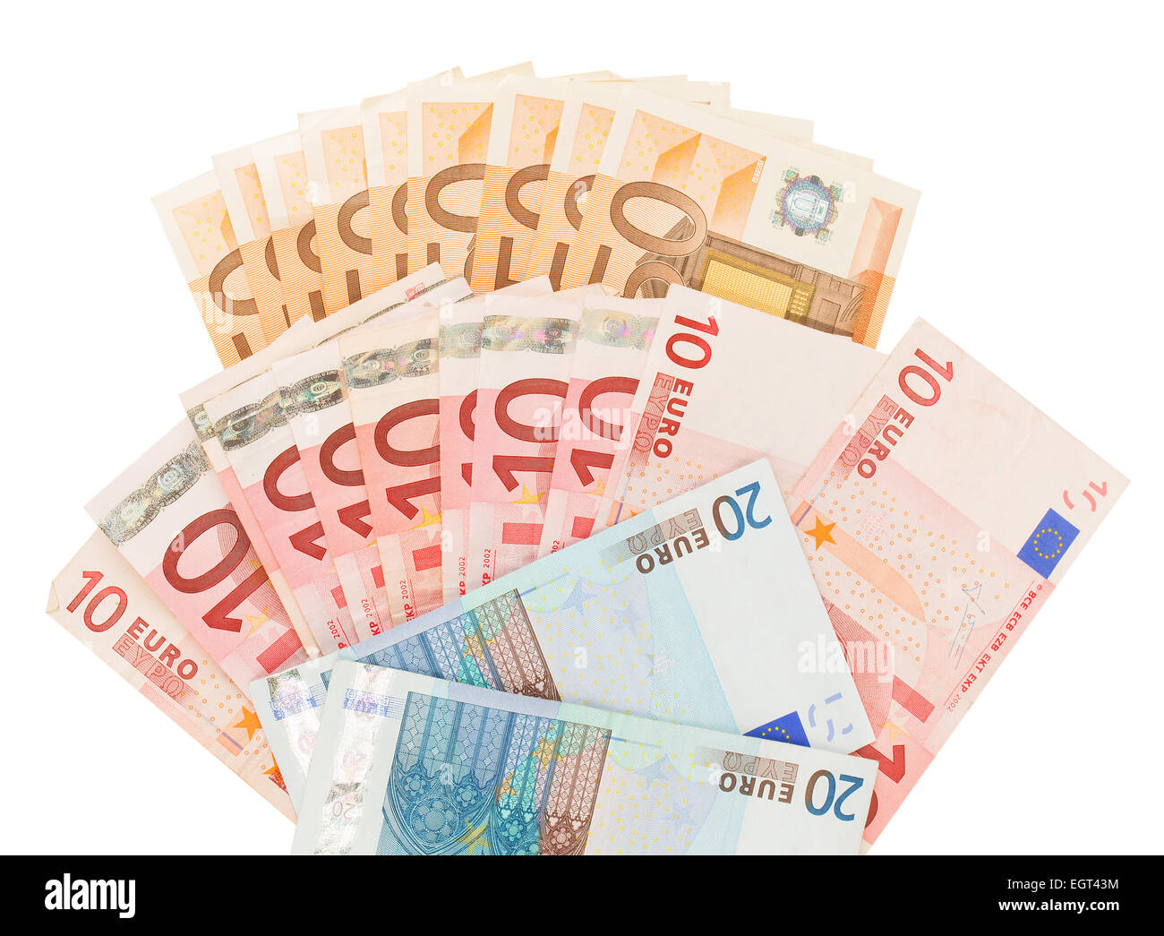 euro money isolated on white background Stock Photo - Alamy
