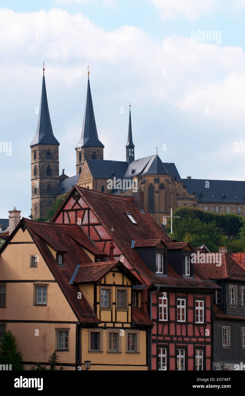 Restored historic buildings in Bamberg, a UNESCO World Heritage Site ...