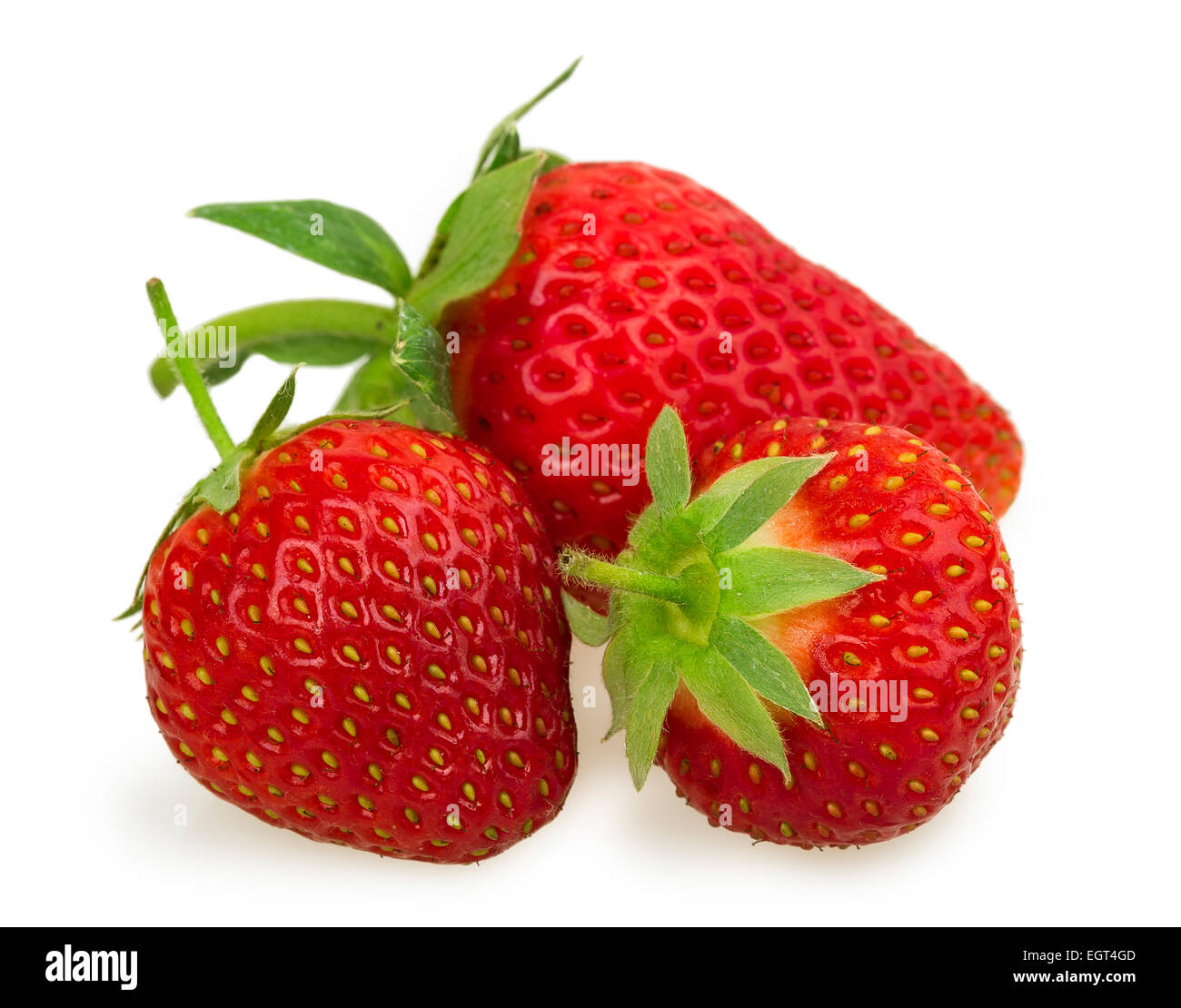 strawberries isolated on white background Stock Photo - Alamy