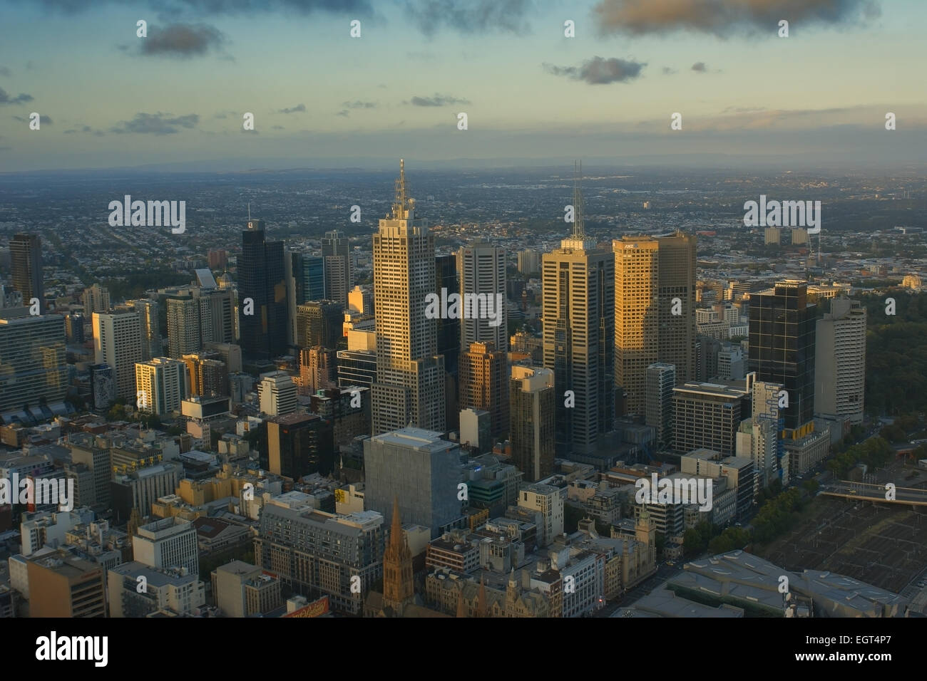 Aerial View Of Melbourne City Australia Stock Photo - Alamy