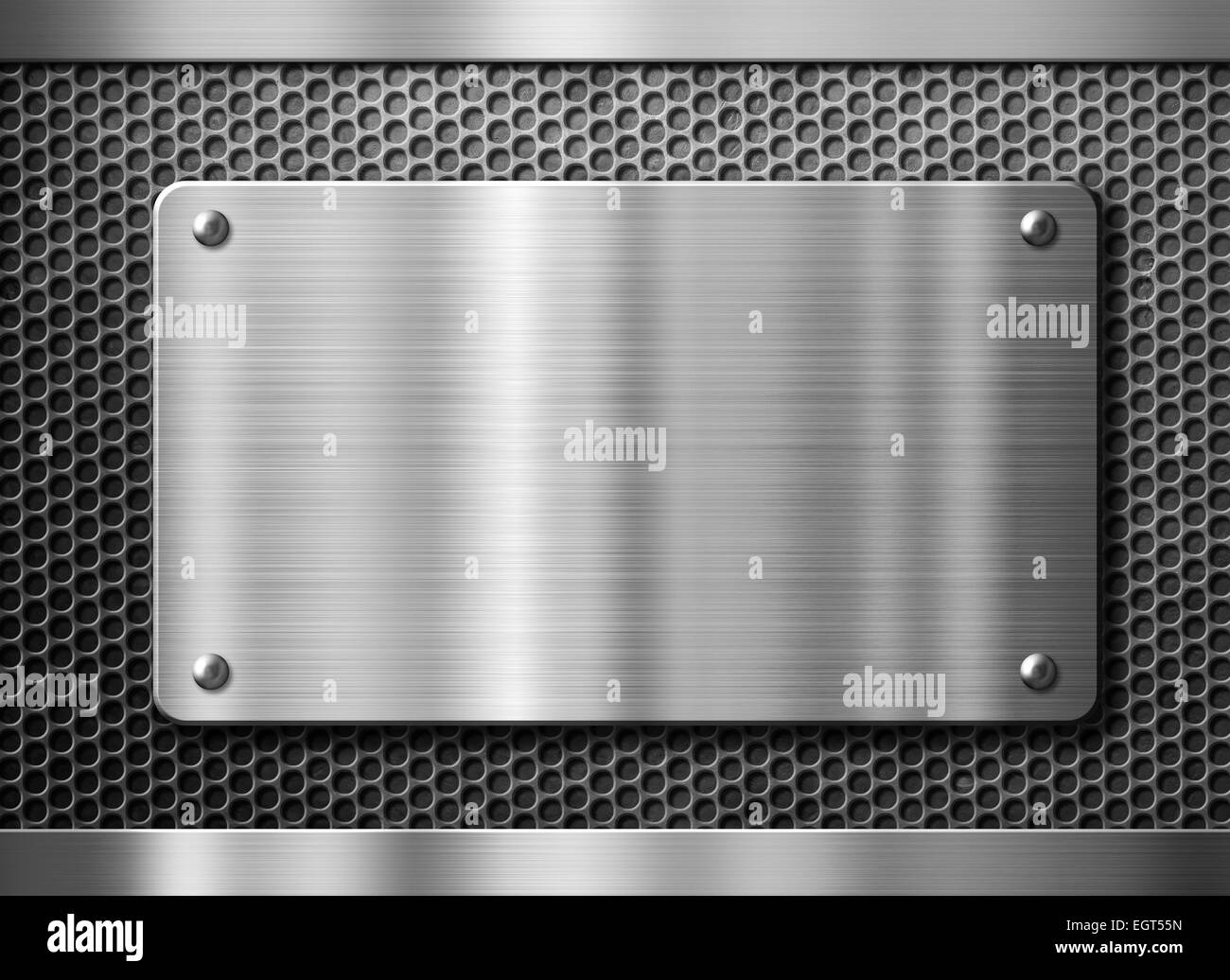 stainless steel metal plate or nameboard background Stock Photo - Alamy