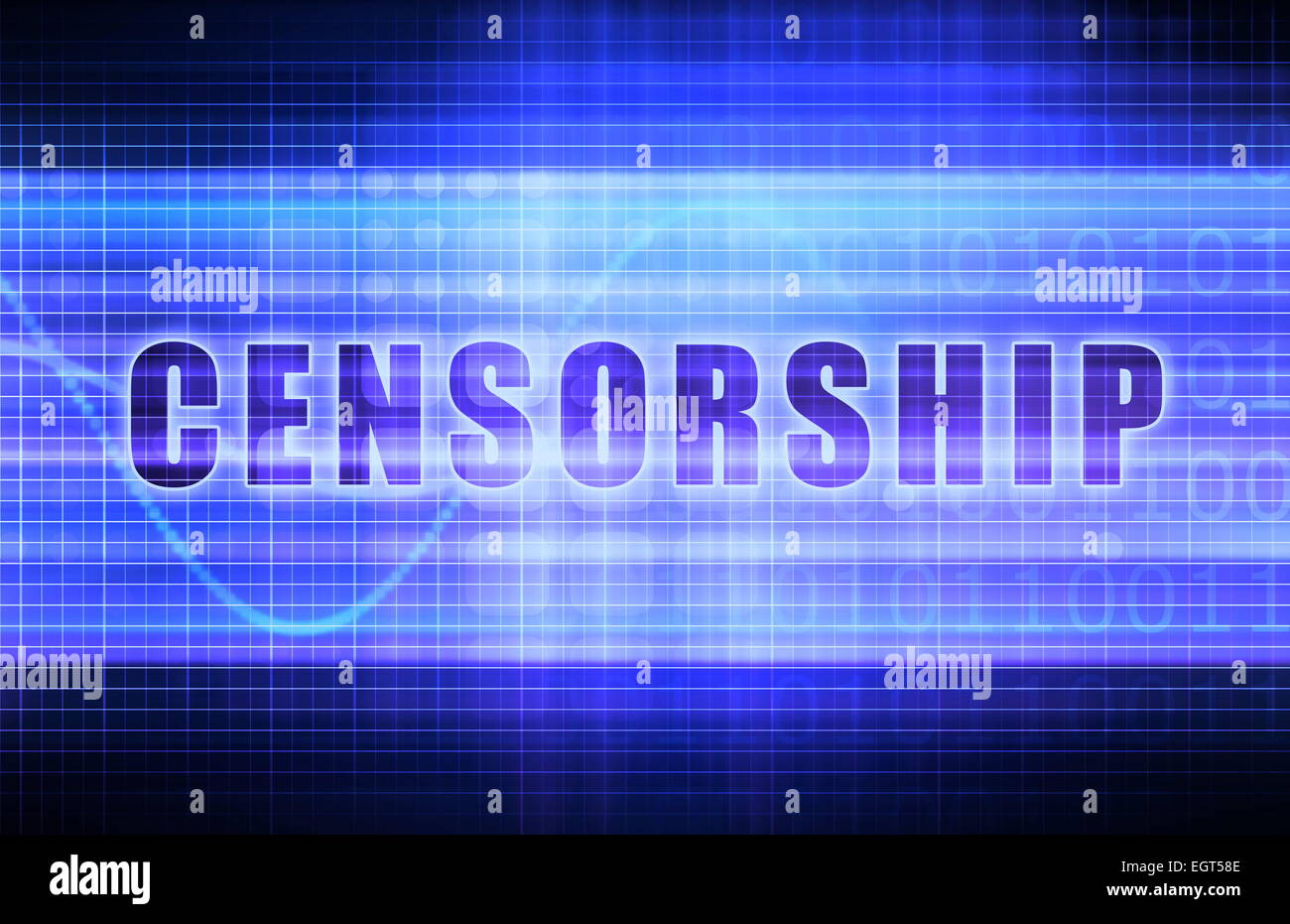Censorship on a Tech Business Chart Art Stock Photo - Alamy