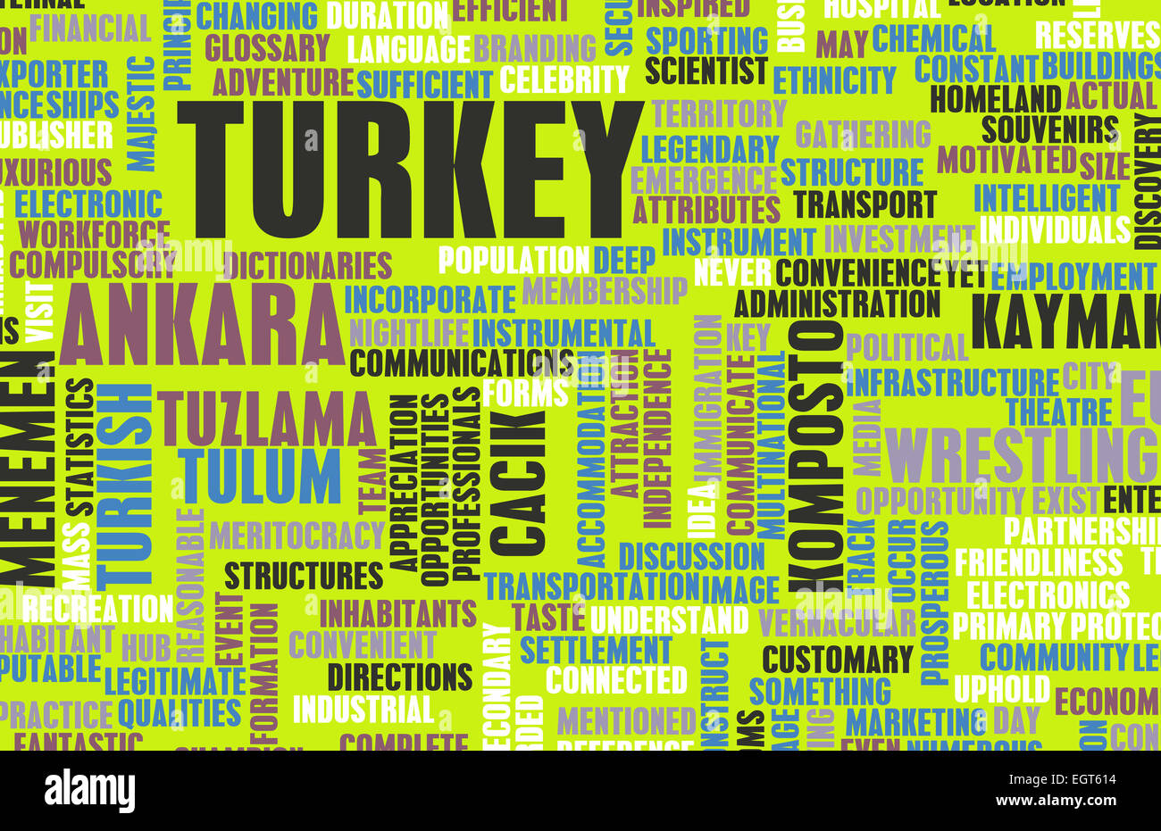 Turkey as a Country Abstract Art Concept Stock Photo - Alamy