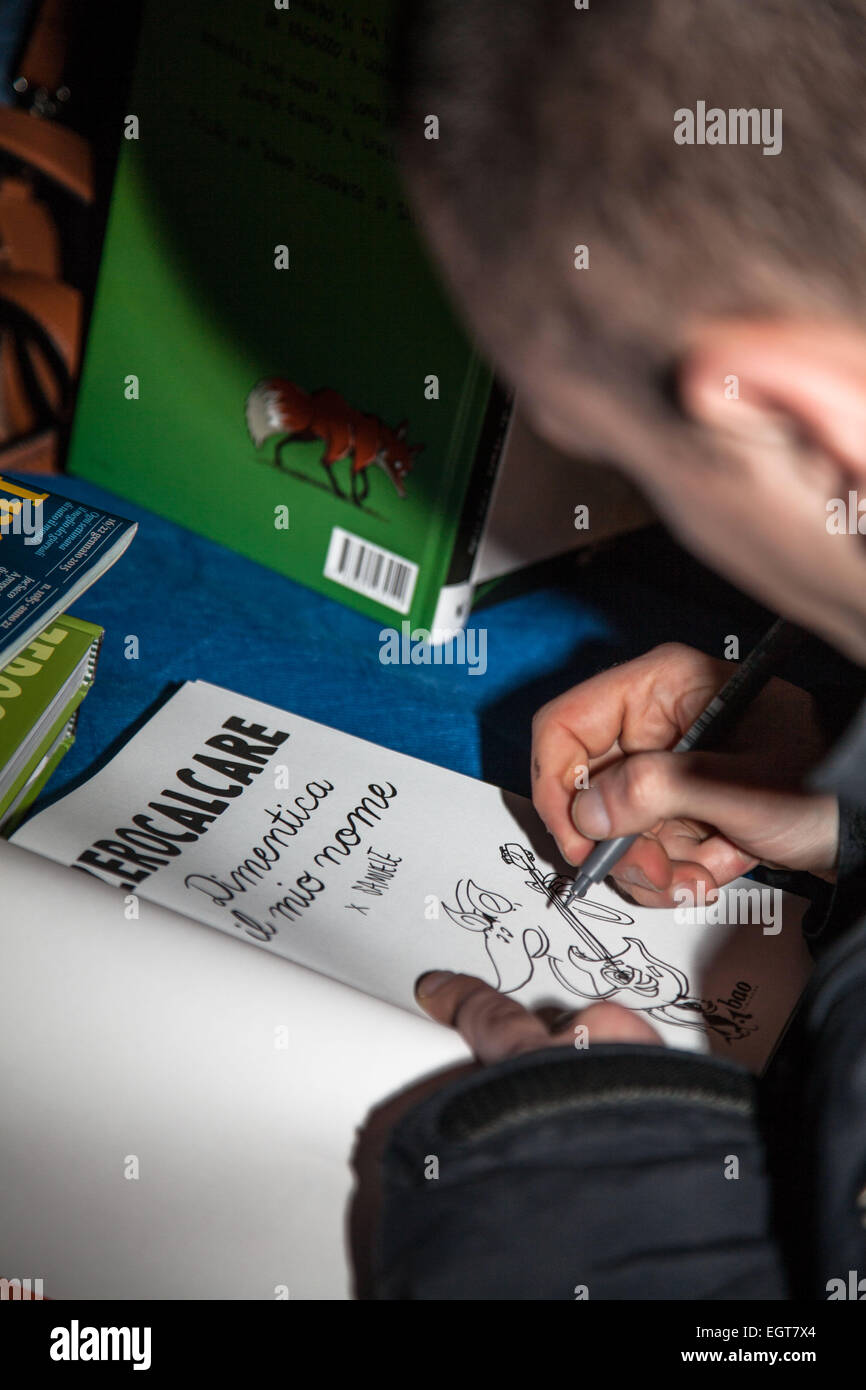 Zerocalcare (Aka Michele Rech), an Italian cartoonist most followed at ...