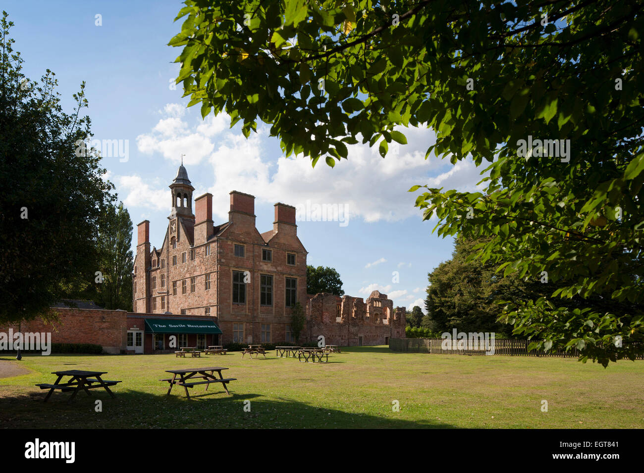Rufford Abbey from the south lawn, Nottinghamshire, England, UK Stock ...