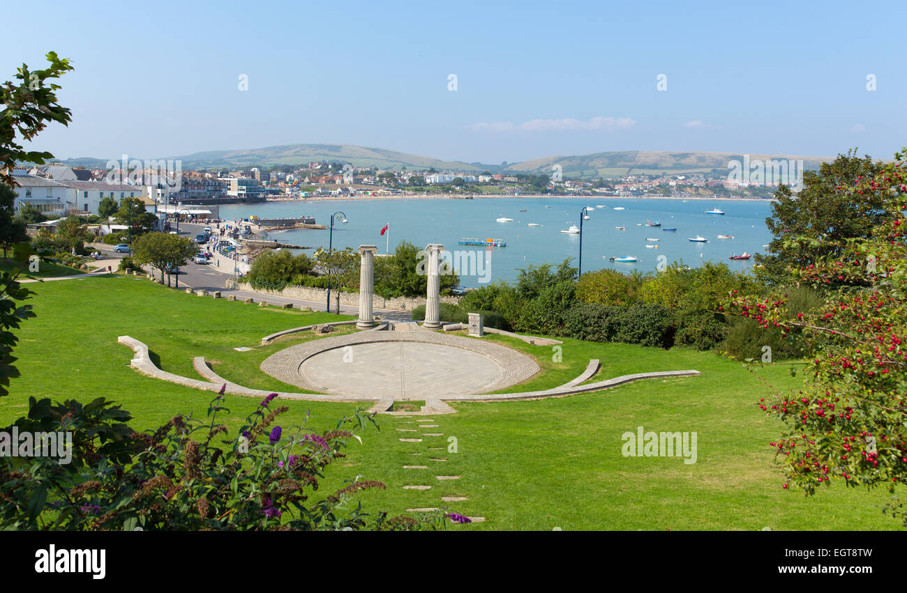 Swanage Dorset England UK Prince Albert Gardens with amphitheatre and ...