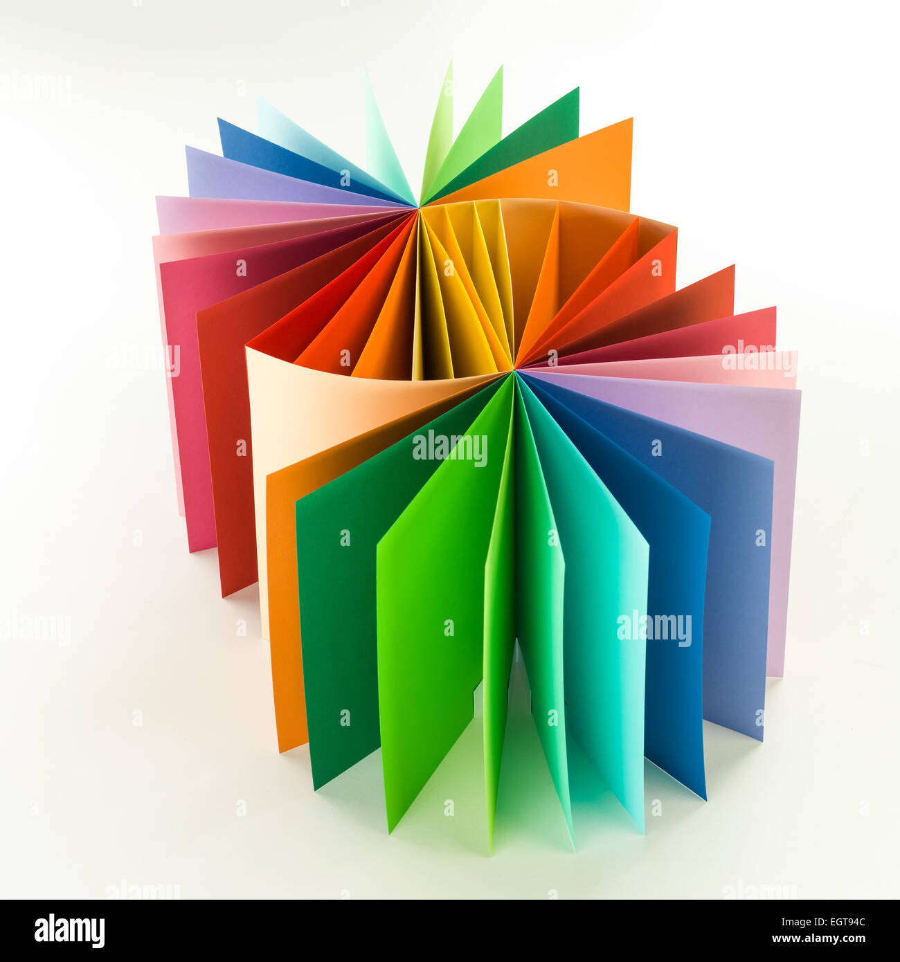 perspective view of two multi colored paper pads combined together on ...