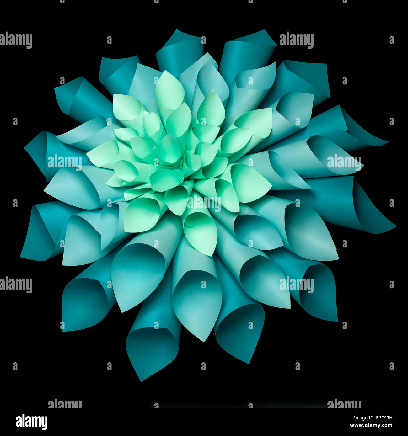 abstract image of origami flower shape made out of rolled sheets of ...