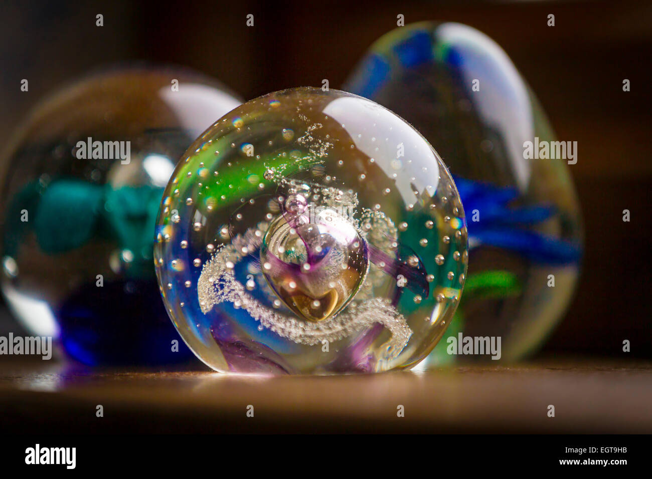 Glass paper wight Stock Photo - Alamy