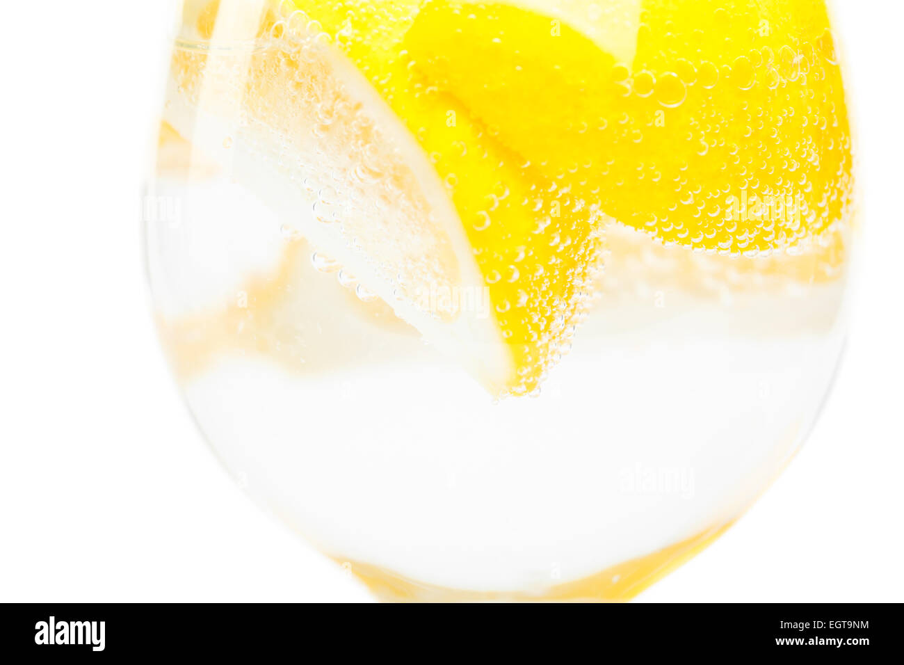 lemon in glass Stock Photo - Alamy