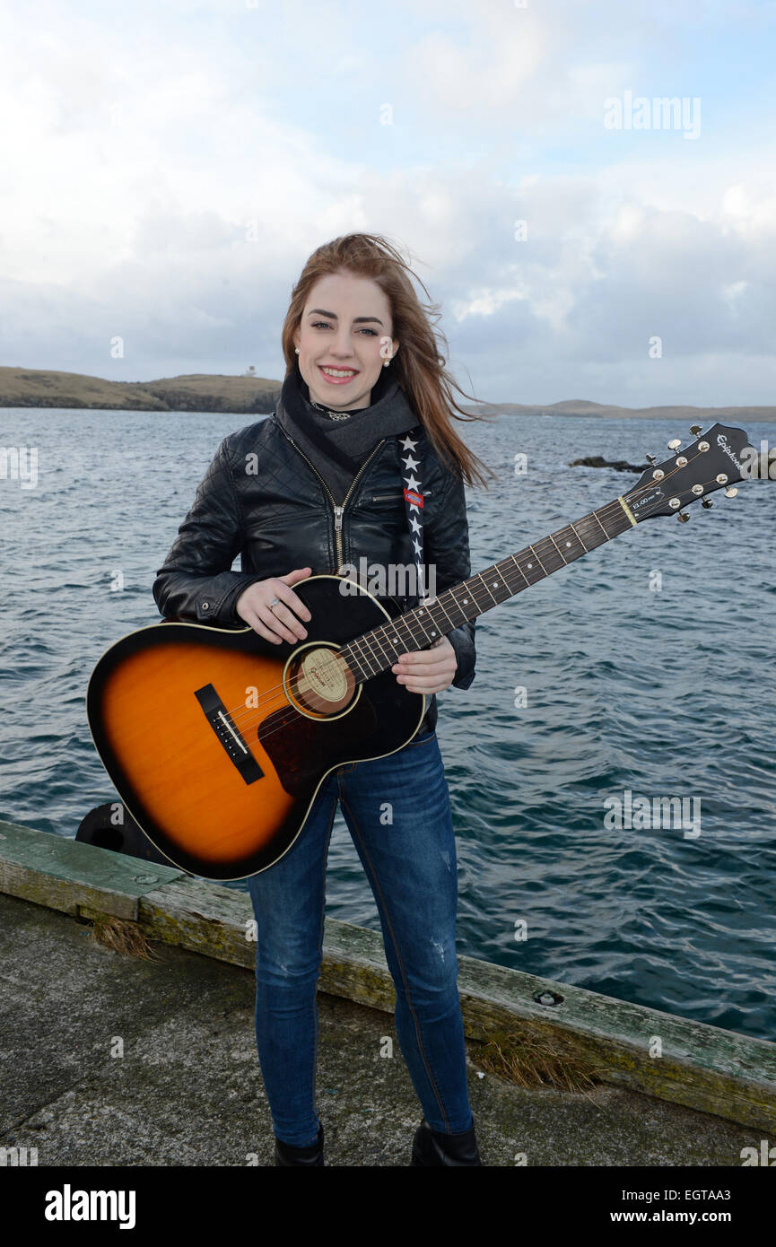Lisa Ward Shetland musician who appeared on The Voice BBC Stock Photo ...