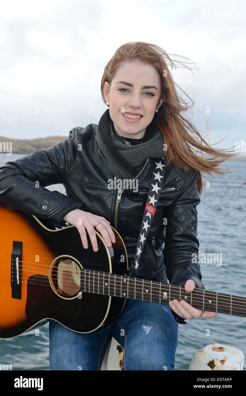 Lisa Ward Shetland musician who appeared on The Voice BBC Stock Photo ...