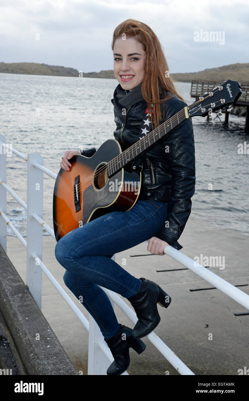 Lisa Ward Shetland musician who appeared on The Voice BBC Stock Photo ...