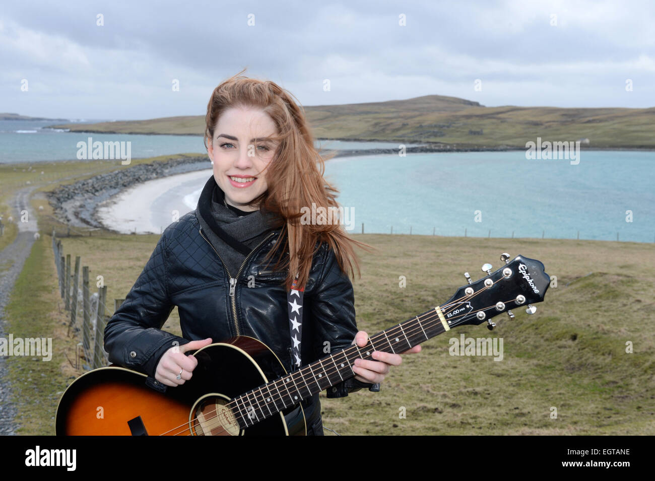 Lisa Ward Shetland musician who appeared on The Voice BBC Stock Photo ...