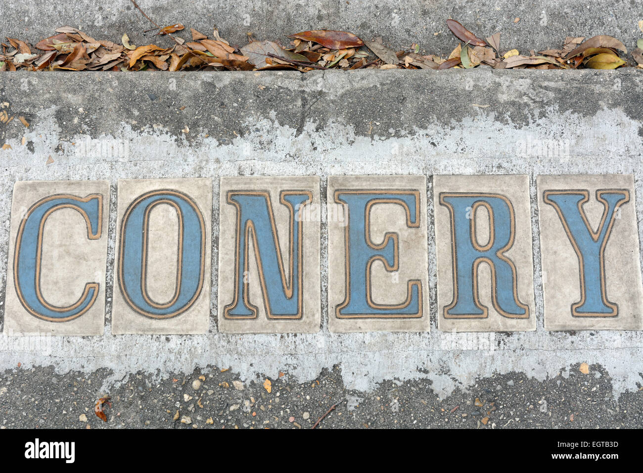 Conery St, Sign in Tiles, New Orleans, Louisiana, USA Stock Photo - Alamy
