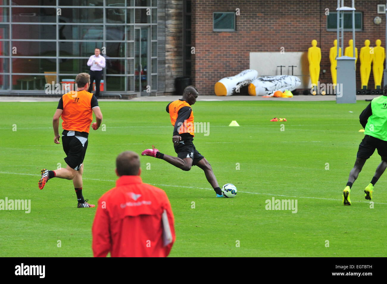 Liverpool F.C players training ahead of the Barclays Premier League ...