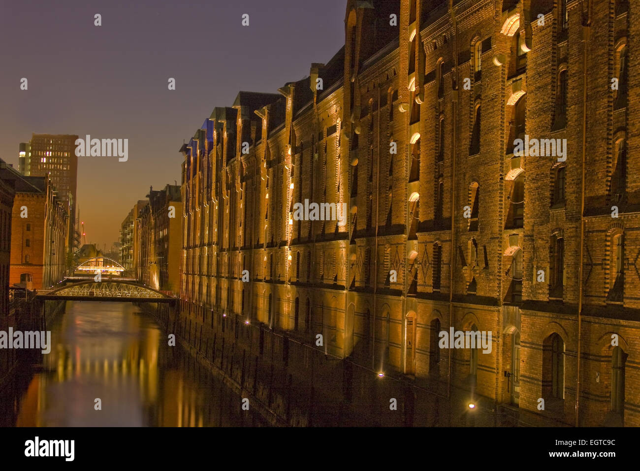 Speicherstadt, Night Scene, Hamburg, Germany, Europe Stock Photo - Alamy