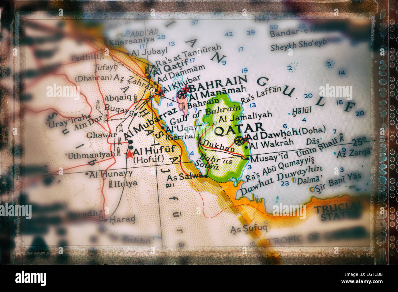 Map of qatar hi-res stock photography and images - Alamy