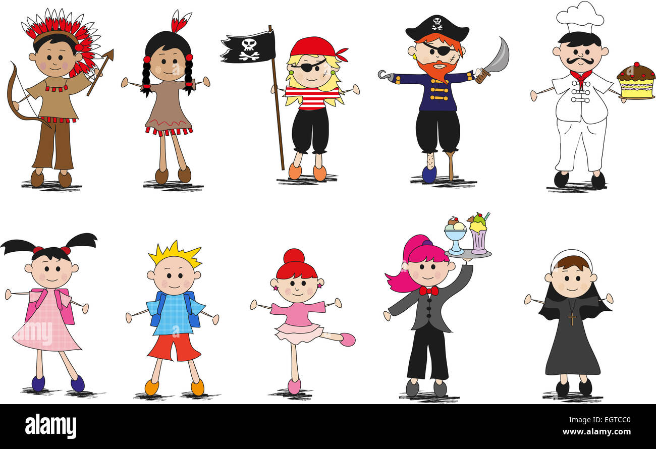 illustration of happy people isolated Stock Photo - Alamy