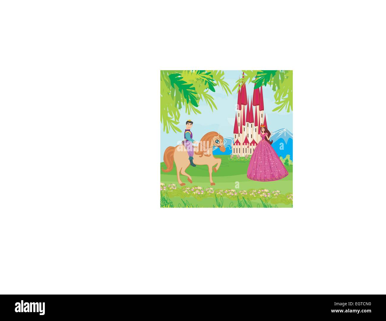 Boy flowers door Stock Vector Images - Alamy