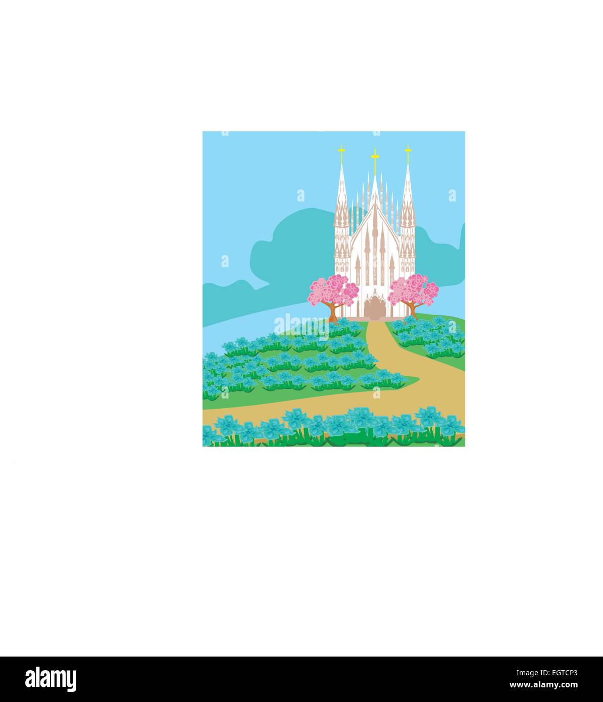 Trees catholic church Stock Vector Images - Alamy