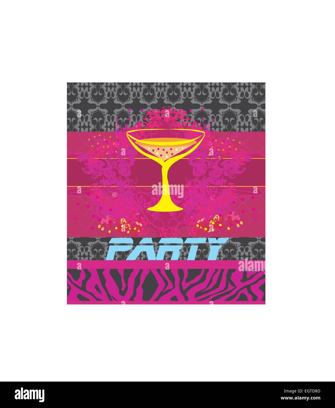 Cocktail party Invitation Card Stock Vector Image & Art - Alamy