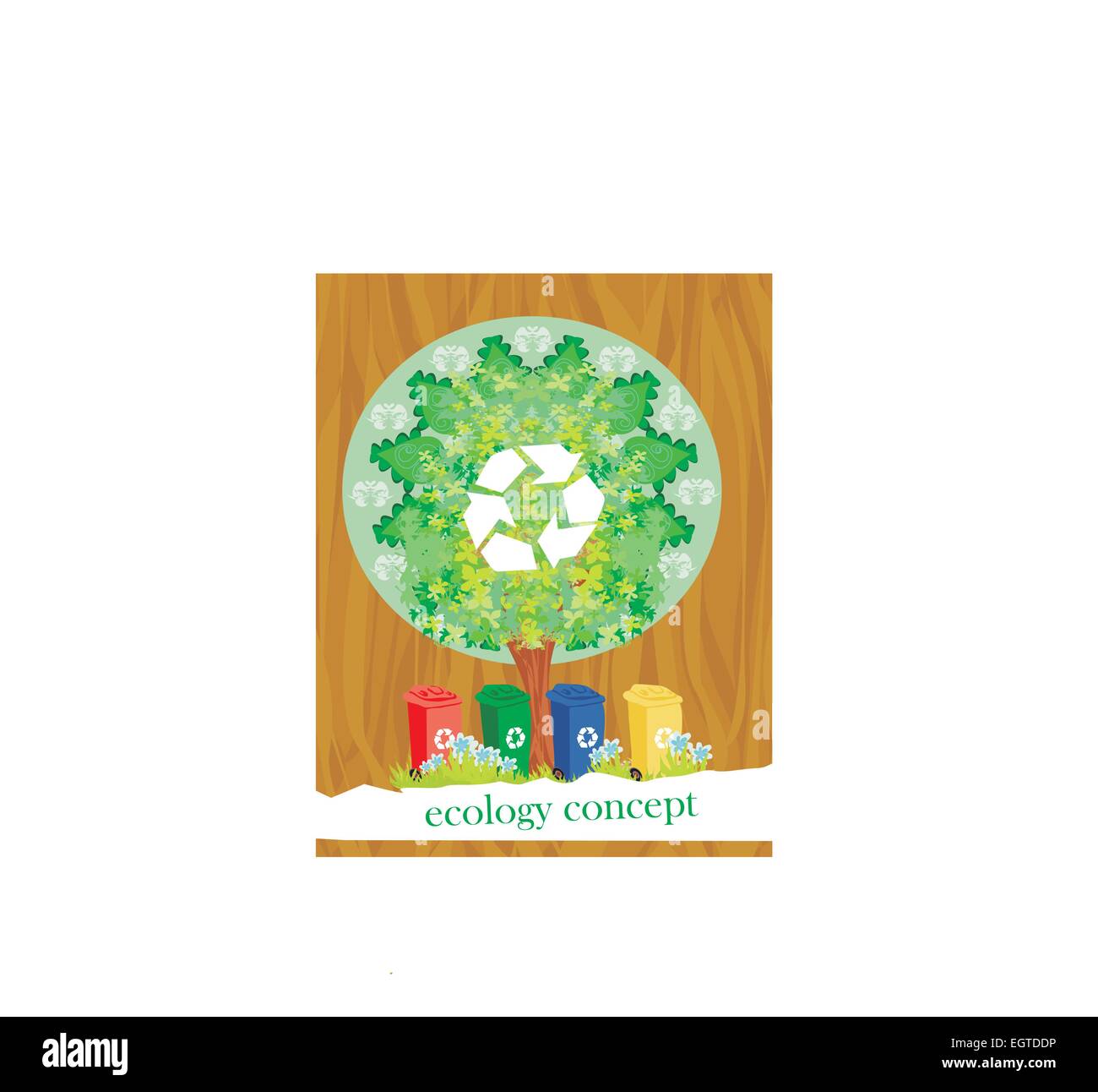 ecology card design, segregation of garbage Stock Vector Image & Art ...