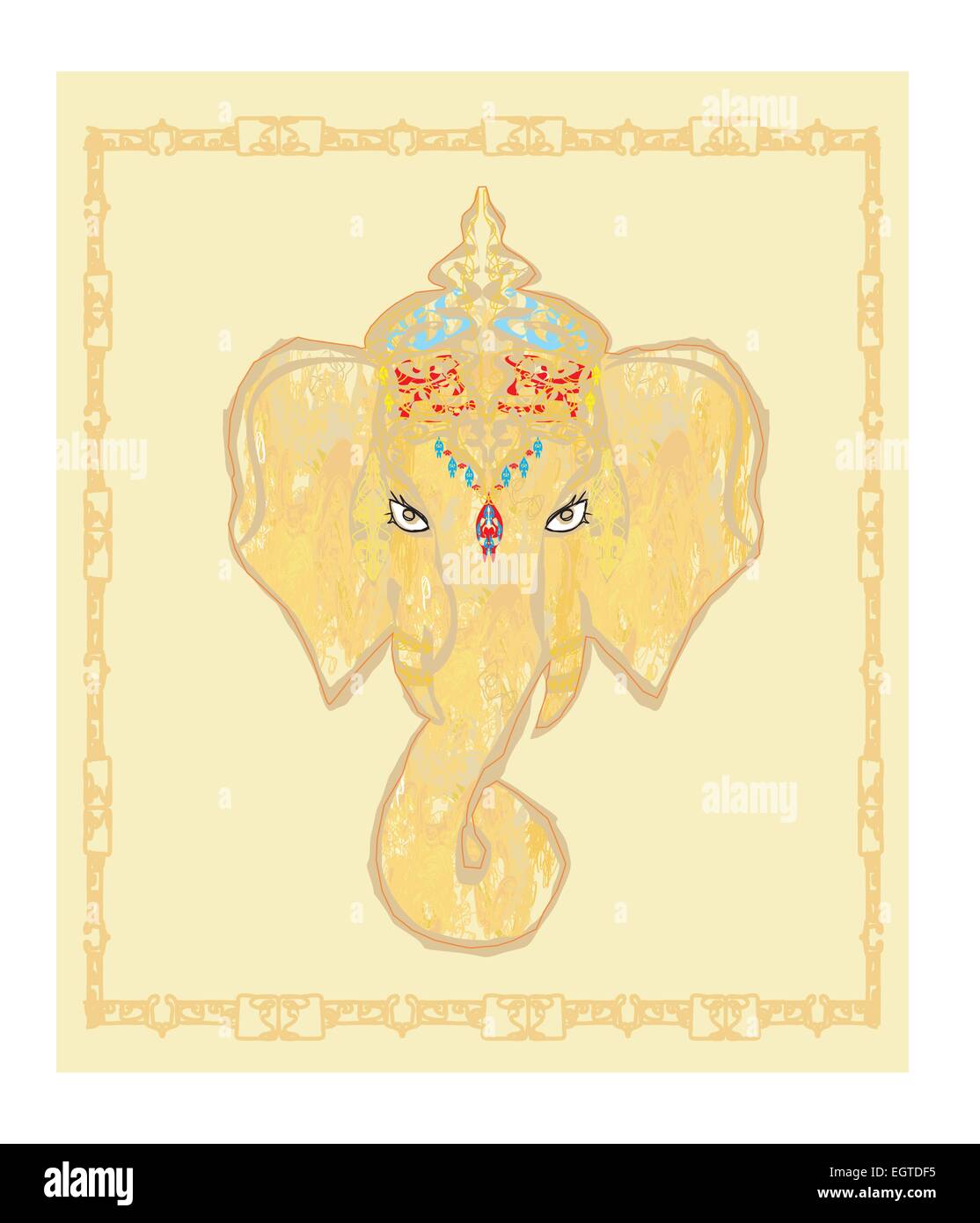Creative illustration hindu lord ganesha elephant Cut Out Stock Images ...
