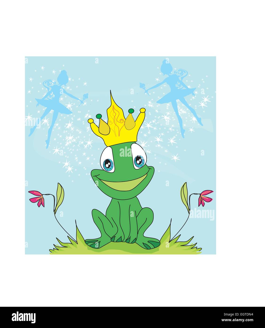 little fairies and frog Stock Vector Image & Art - Alamy