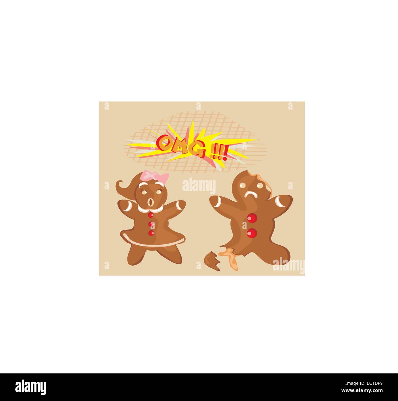 Bitten gingerbread man Stock Vector Image & Art - Alamy