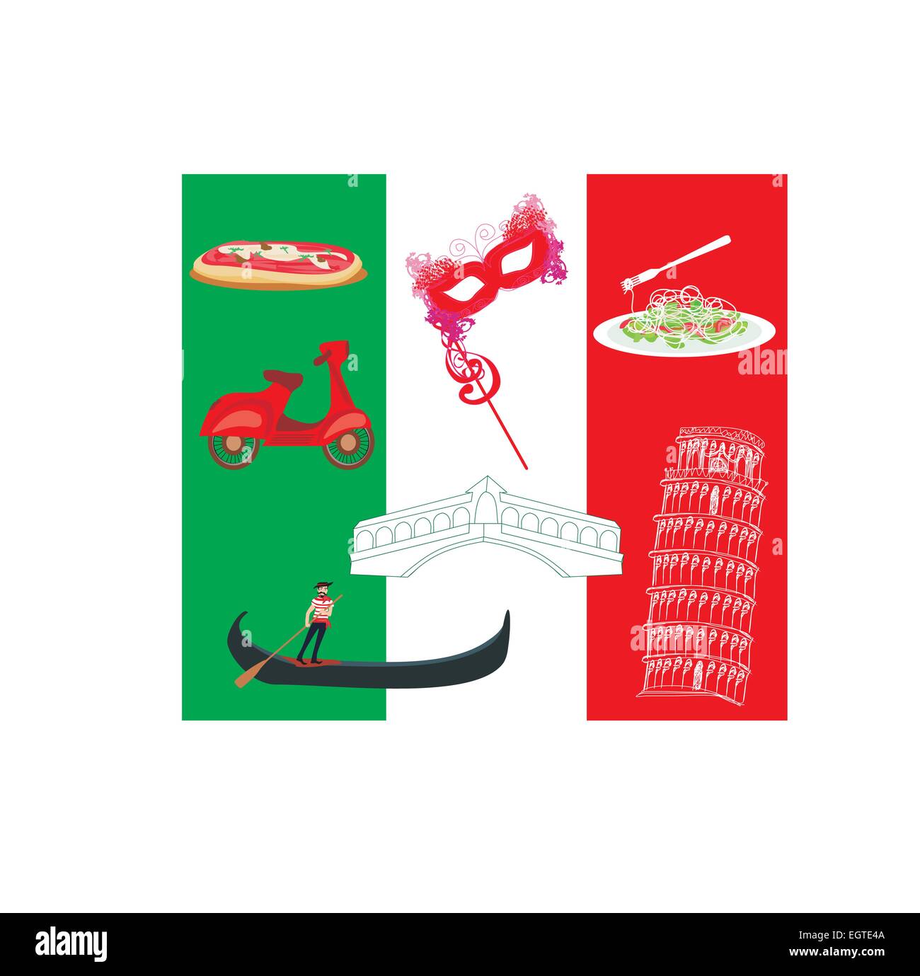 Vector set of italy icons Stock Vector Image & Art - Alamy