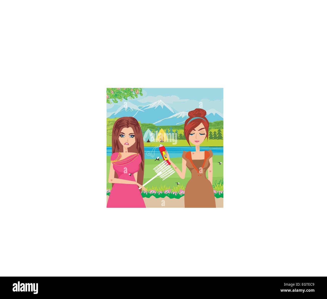 Girls with insect Cut Out Stock Images & Pictures - Alamy