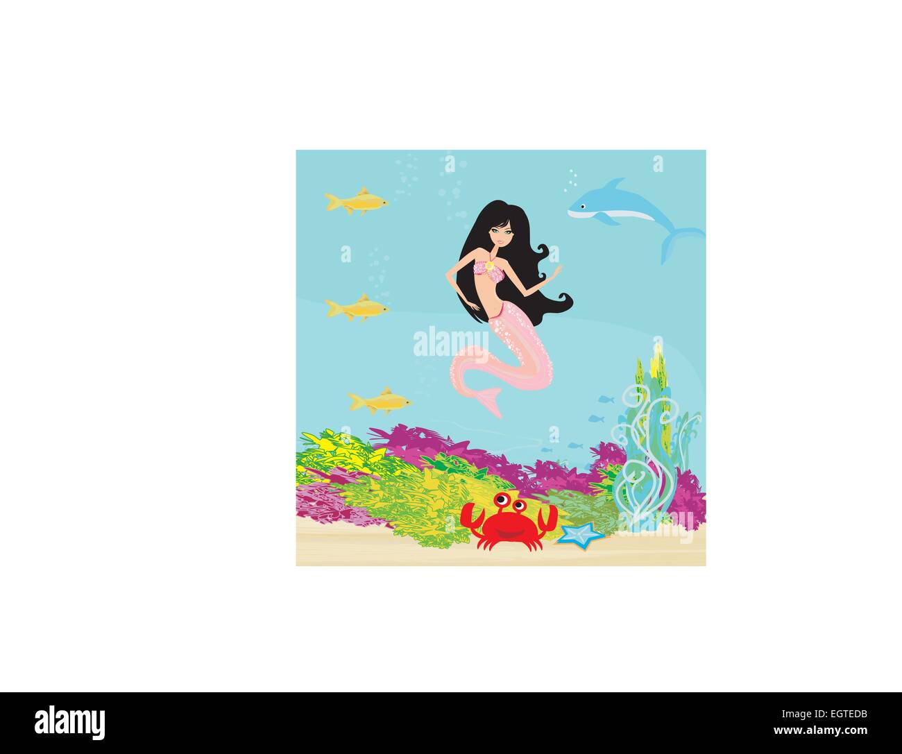 Mermaid Dive Stock Vector Images - Alamy