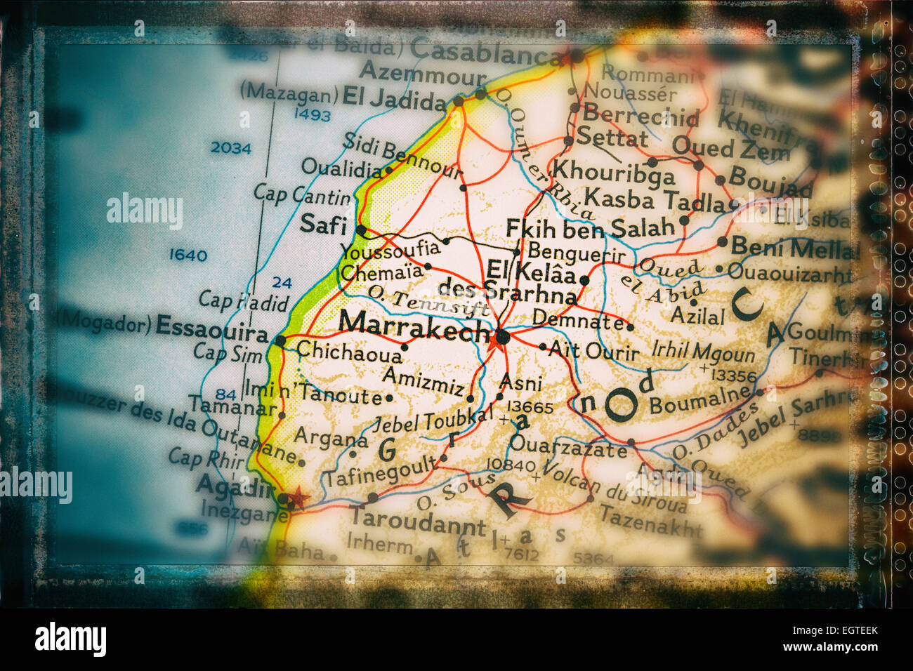 Marrakech map hi-res stock photography and images - Alamy