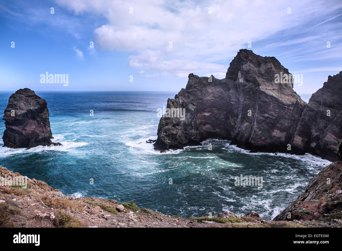 The east coast of Madeira Island near Canical, Portugal Stock Photo - Alamy