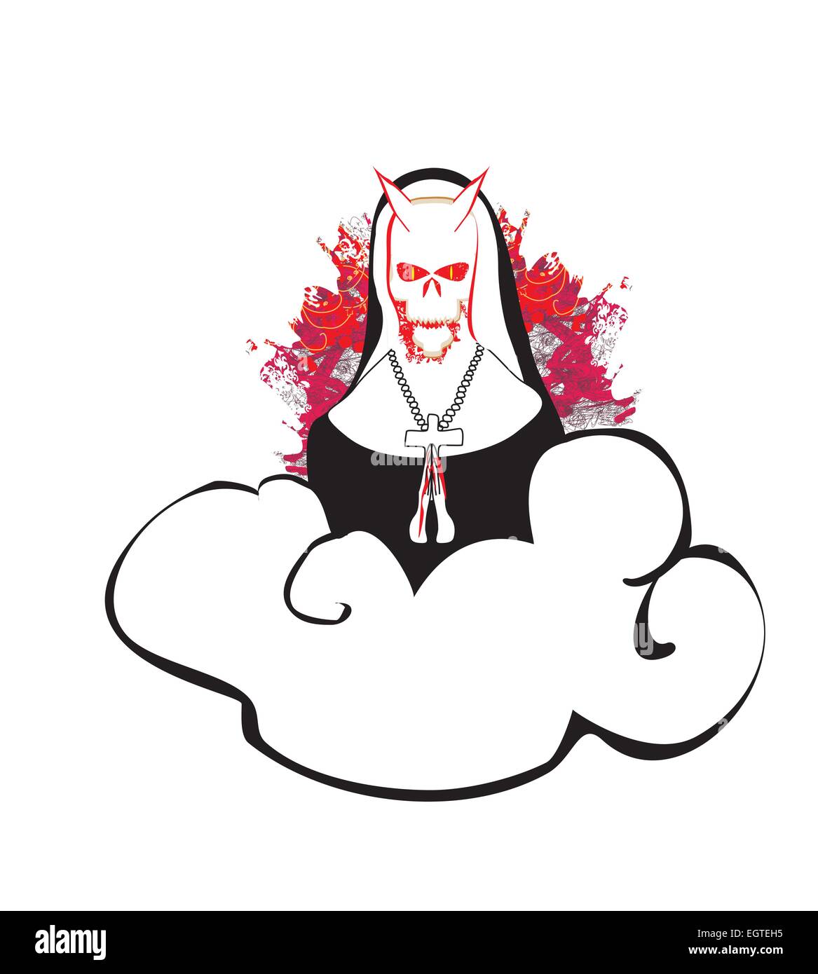 The nun horror Stock Vector Images - Alamy