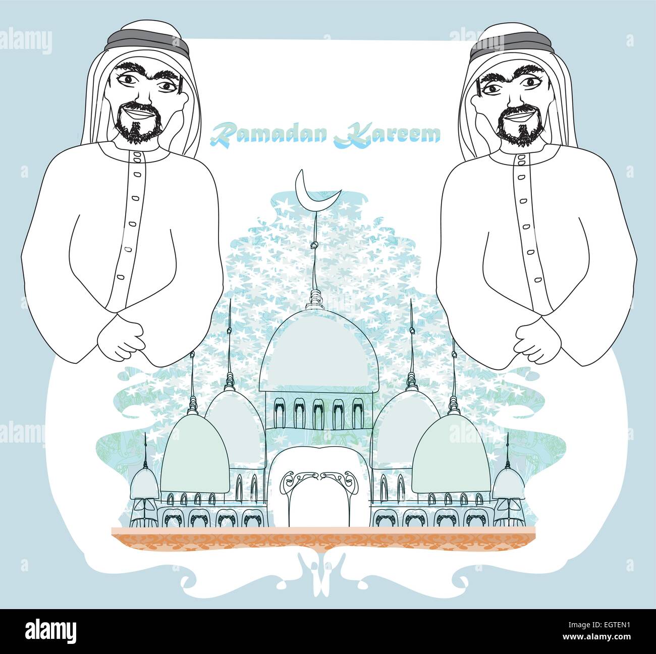 One muslim man Stock Vector Images - Alamy